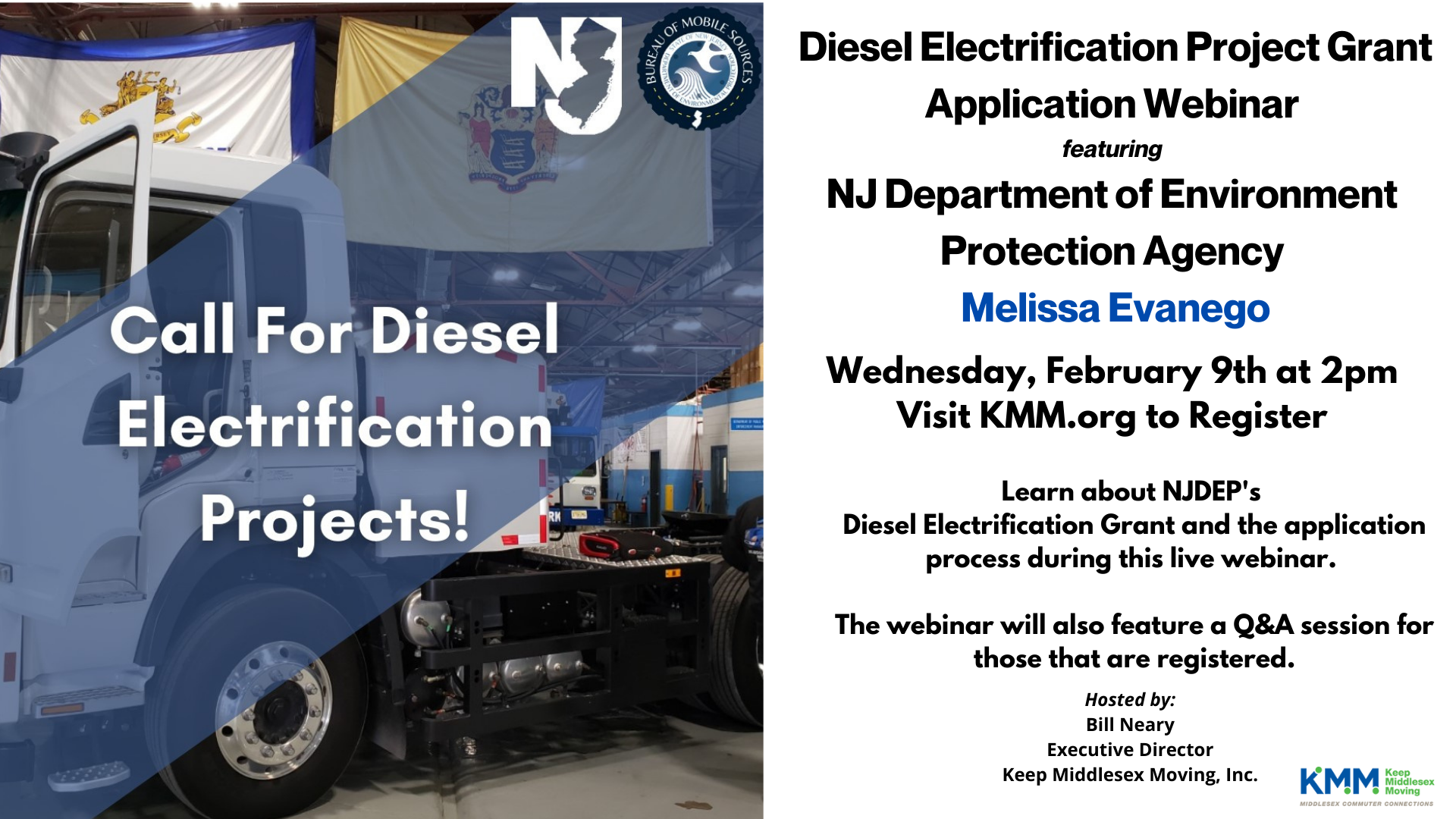 NJDEP Diesel Electrification Grant – Webinar – Keep Middlesex Moving