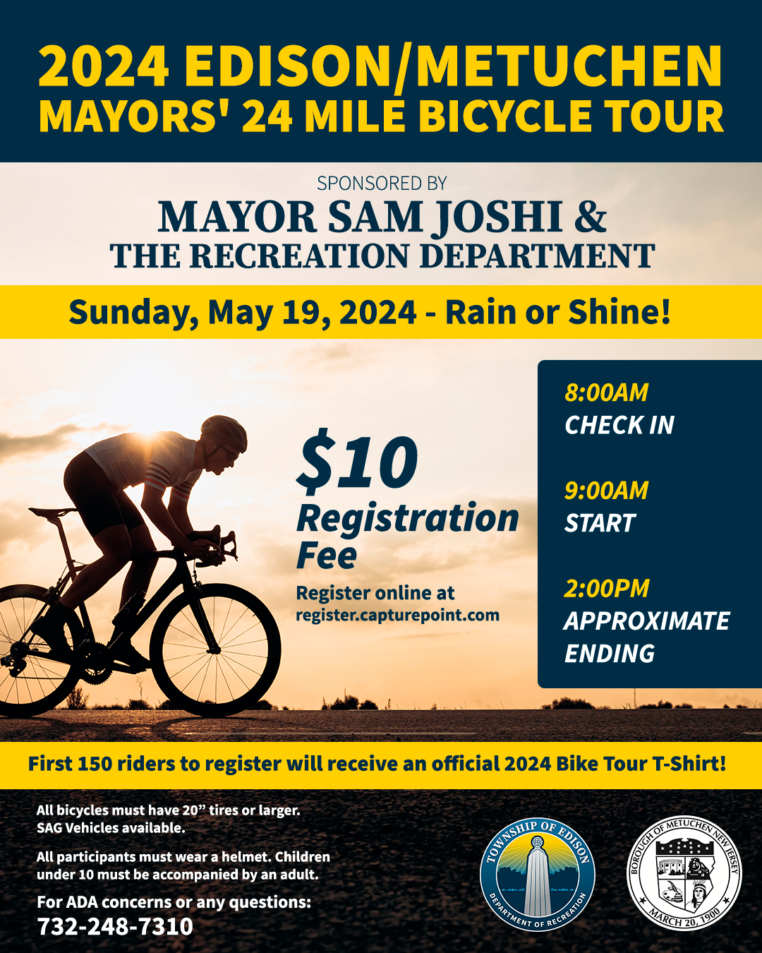 2024 Edison/Metuchen Mayor’s Bicycle Tour – Keep Middlesex Moving